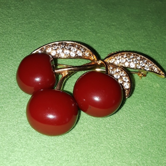 Joan Rivers | Jewelry | Joan Rivers Cherry Brooch | Poshmark